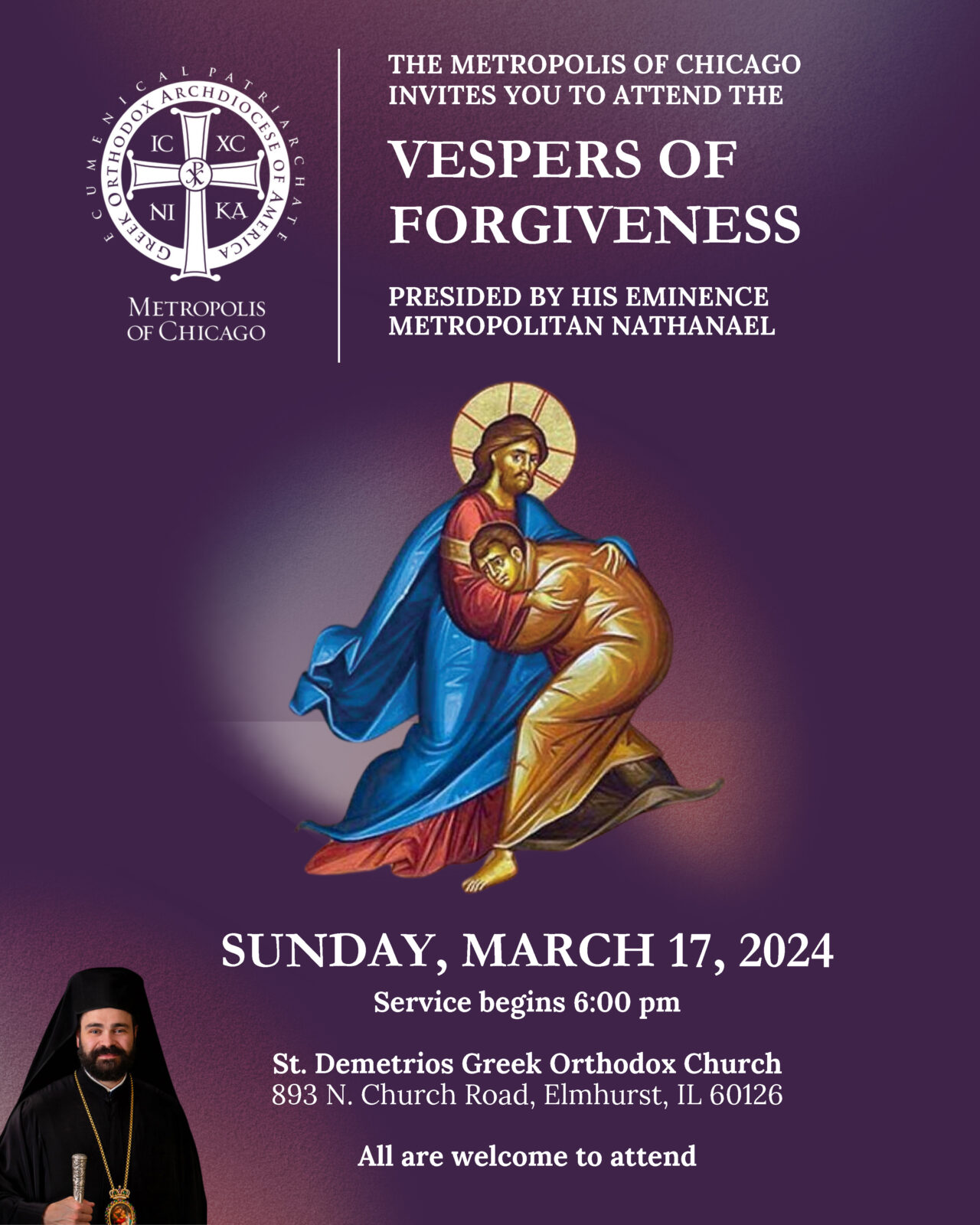 Vespers of Forgiveness - Presided by his Eminence Metropolitan Nathanael - The Greek Orthodox ...